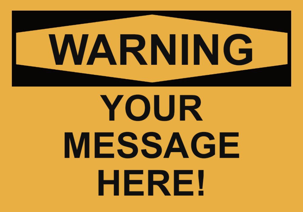 Warning Sign Template Warning Sign Template Graphic By Letterlite