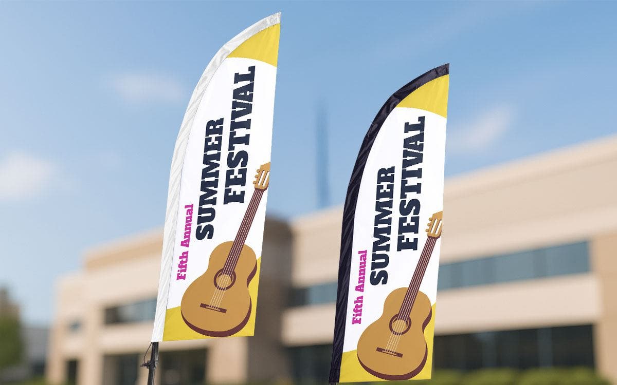 Custom Straight Flags & Sail Banners | 25% OFF + SHIPS NEXT DAY!