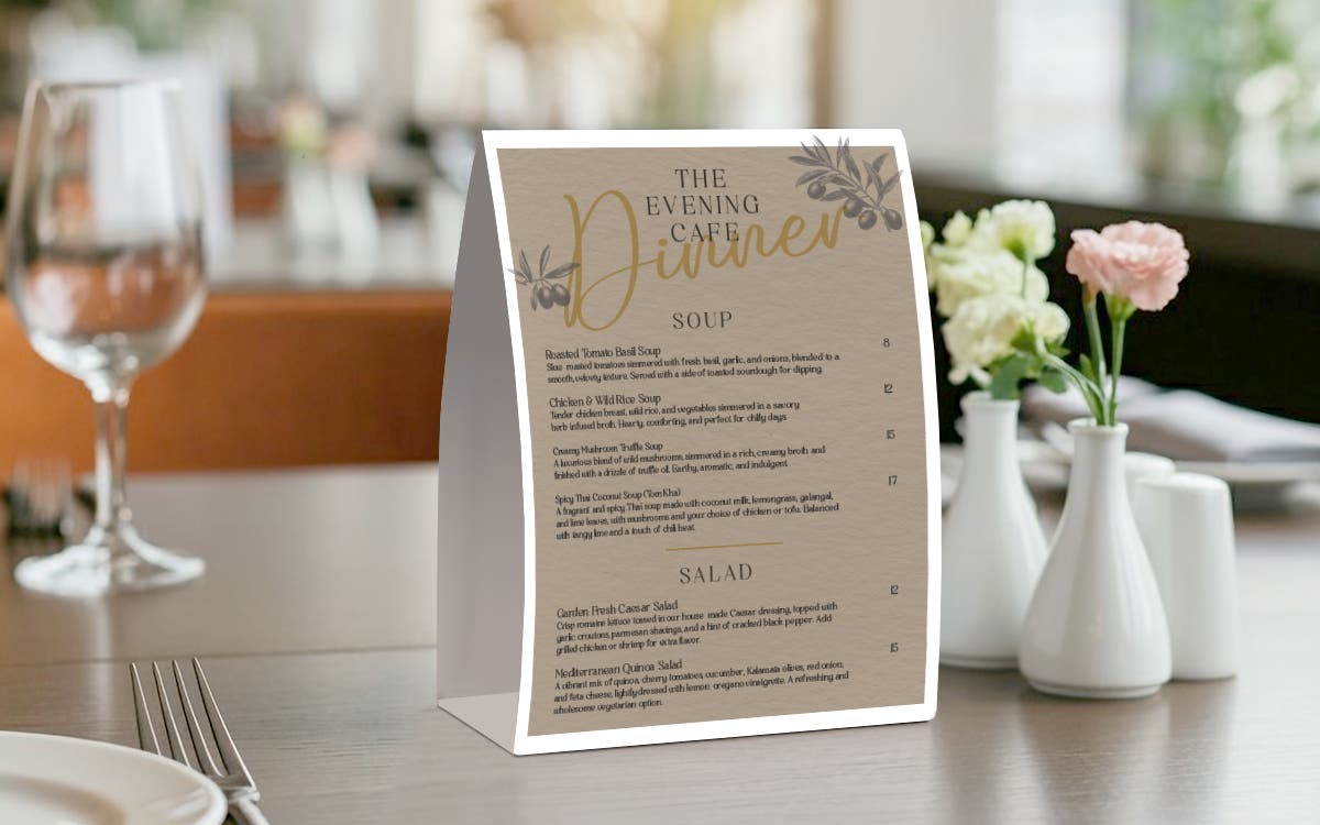 Custom Table Tents | 20% OFF + SHIPS NEXT DAY!