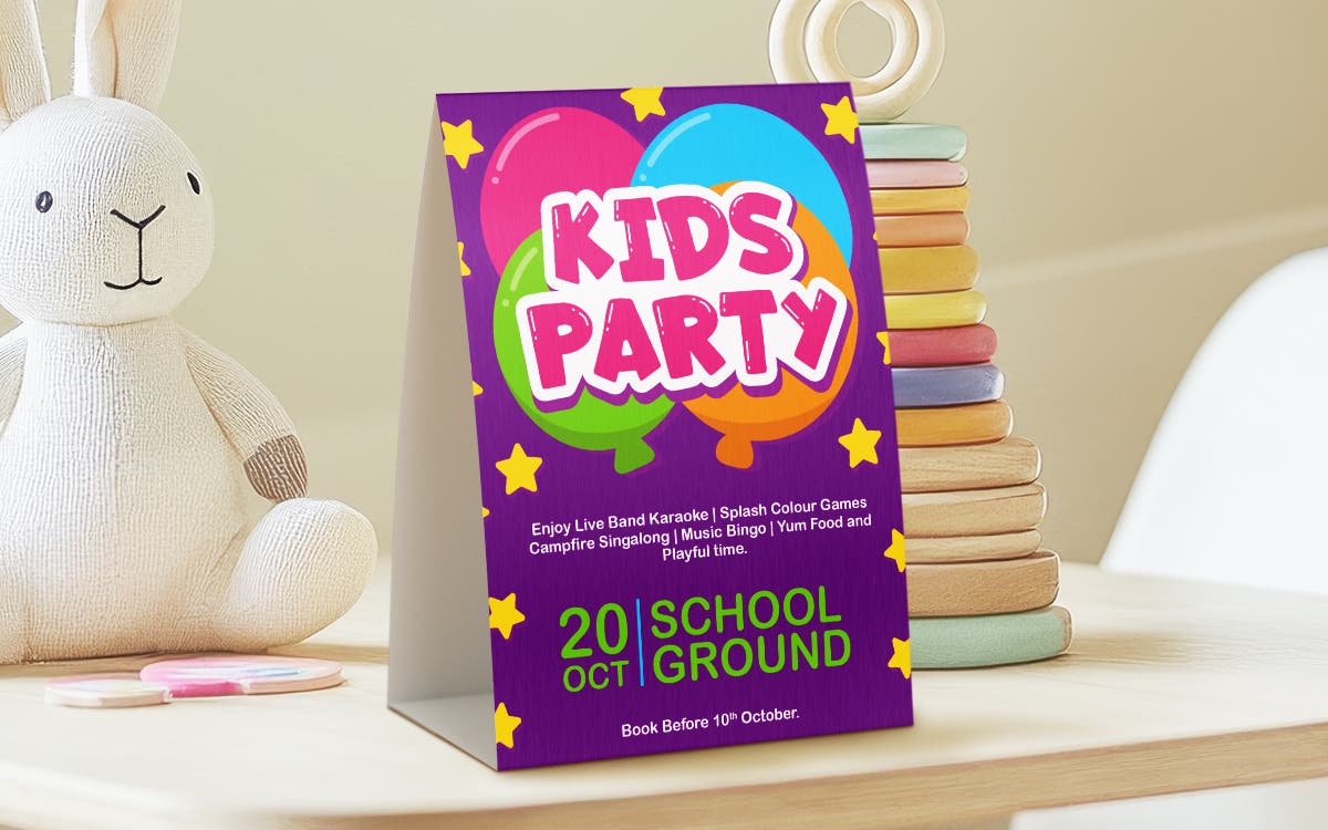 Custom Table Tents | 20% OFF + SHIPS NEXT DAY!