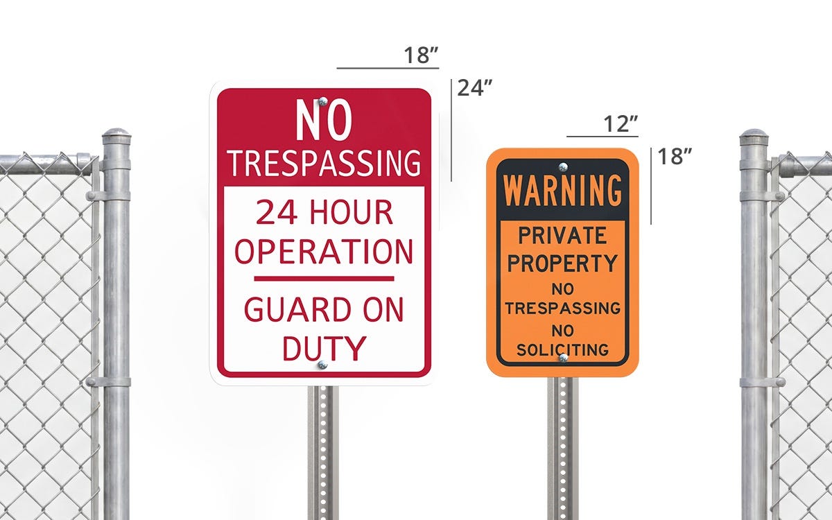 Custom Private Property Signs Printing | BuildASign.com