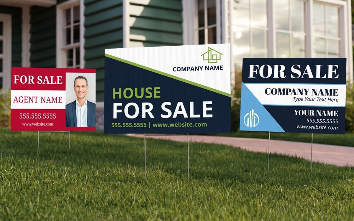Custom House For Sale Signs, Real Estate For Sale Signs, Home For Sale ...